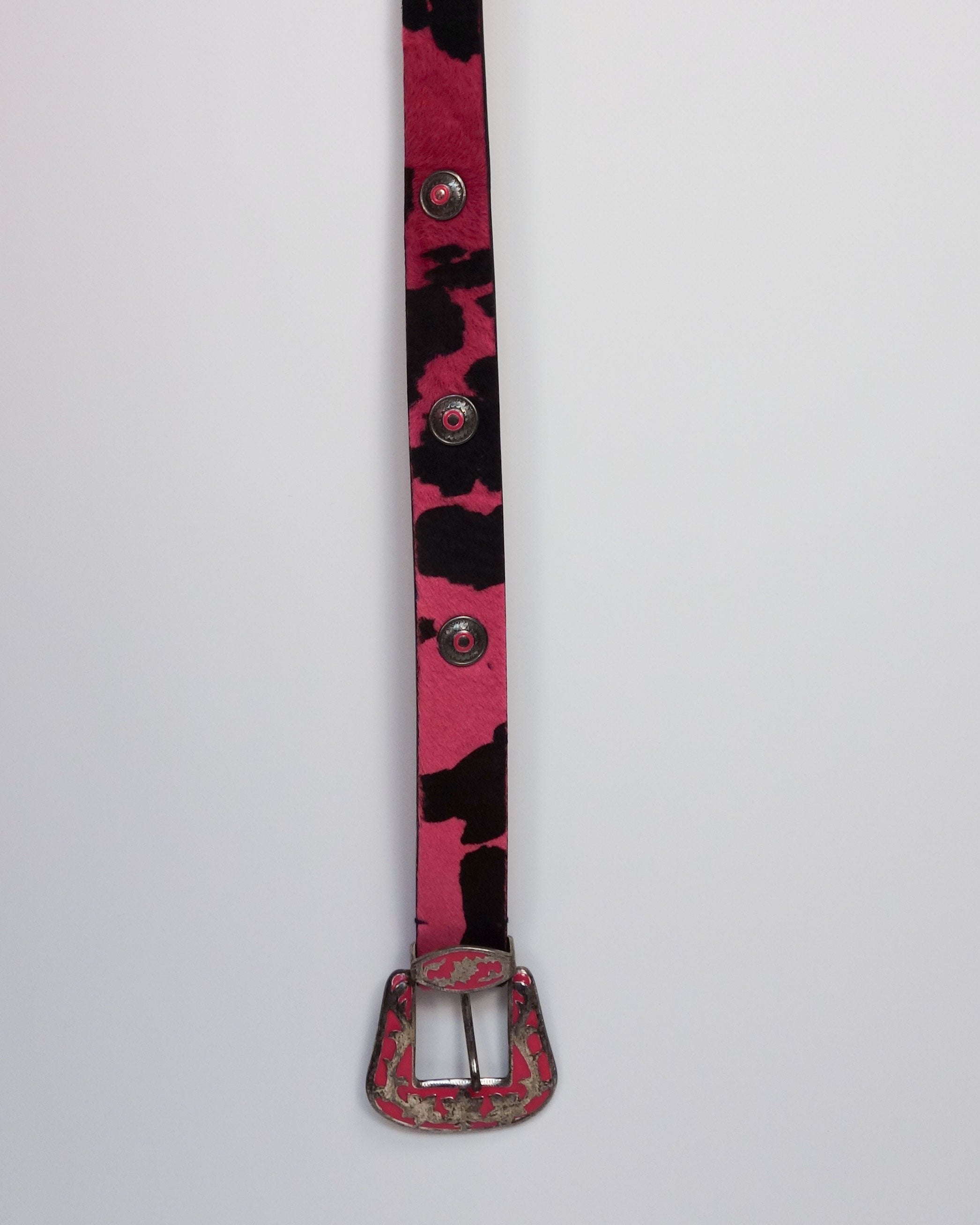 Iceberg Pink Cow Leather Belt 2000's – Vintage TTS